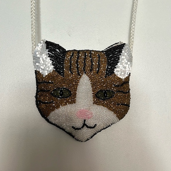 Bags | Vintage Sequin Cat Mini Bag | Poshmark